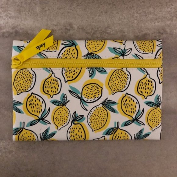 ipsy | Bags | 32 Nwot Ipsy Lemony Lemon Cosmetic Bag | Poshmark